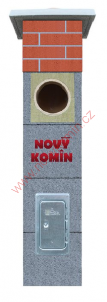 Komín 7,6m pr.200mm 90° z toho 1m nadstřešní část cihlová | NOVÝ KOMÍN ...